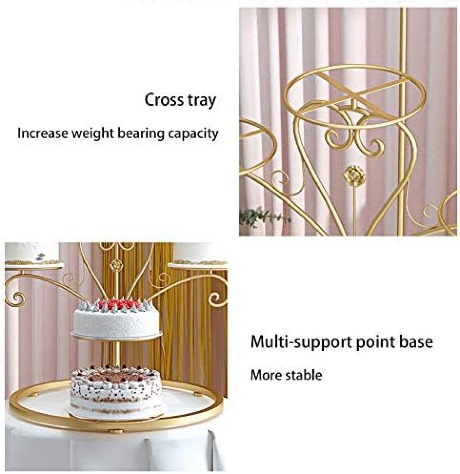 Wrought Iron Stands Wedding Cake Elegant Cast Iron Cake Stand Set For