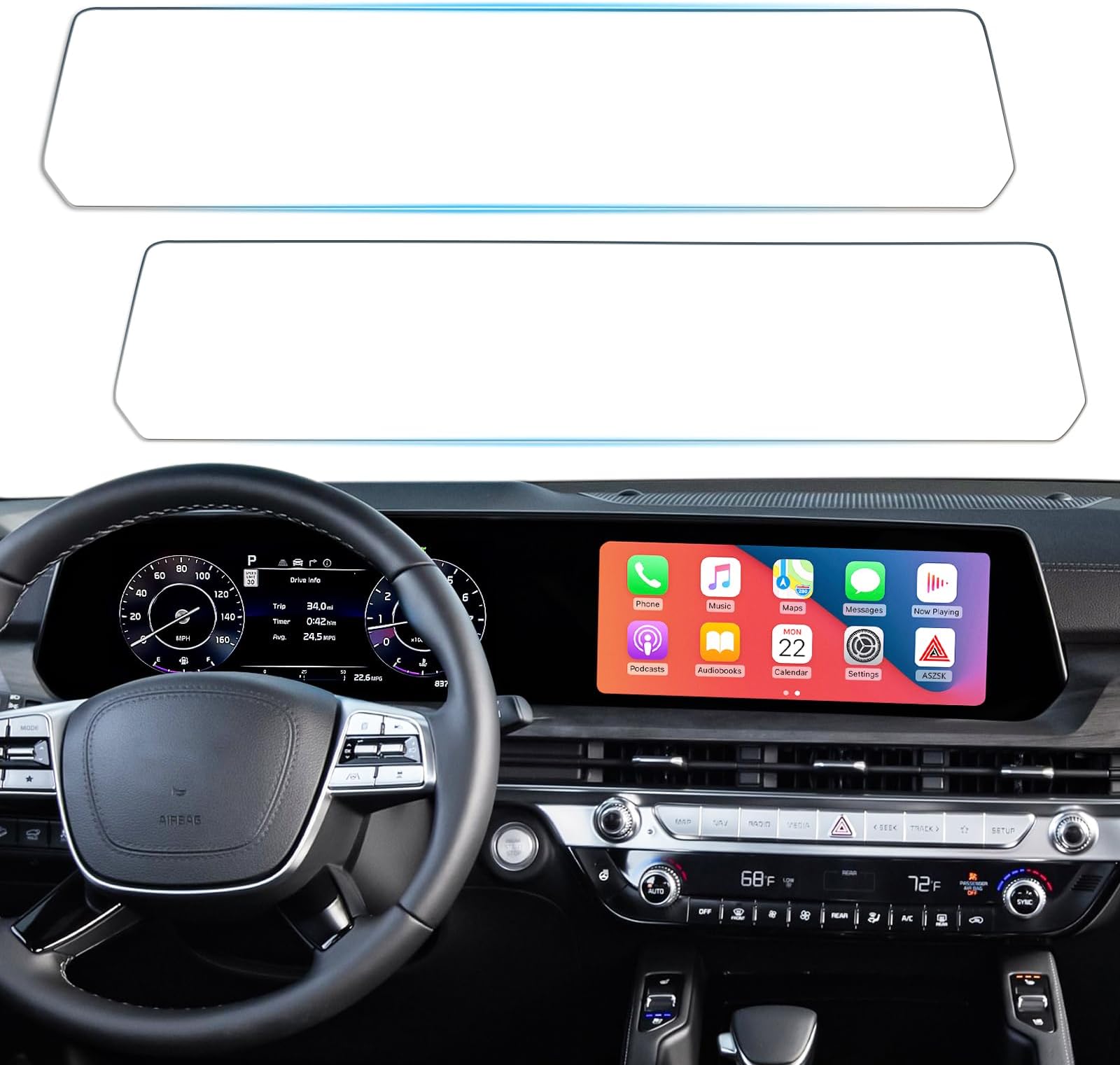 Amazon.com: BIBIBO 2pcs 12.3"Car Screen Protector for 2023 2024 Kia ...