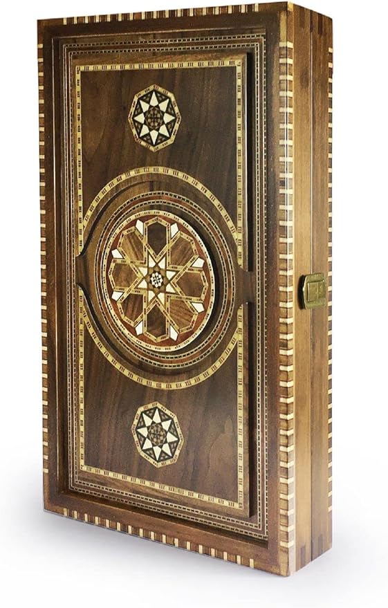 Tuana Game Genius Hand Carved Walnut Backgammon Set Handmade (2171.WAL ...