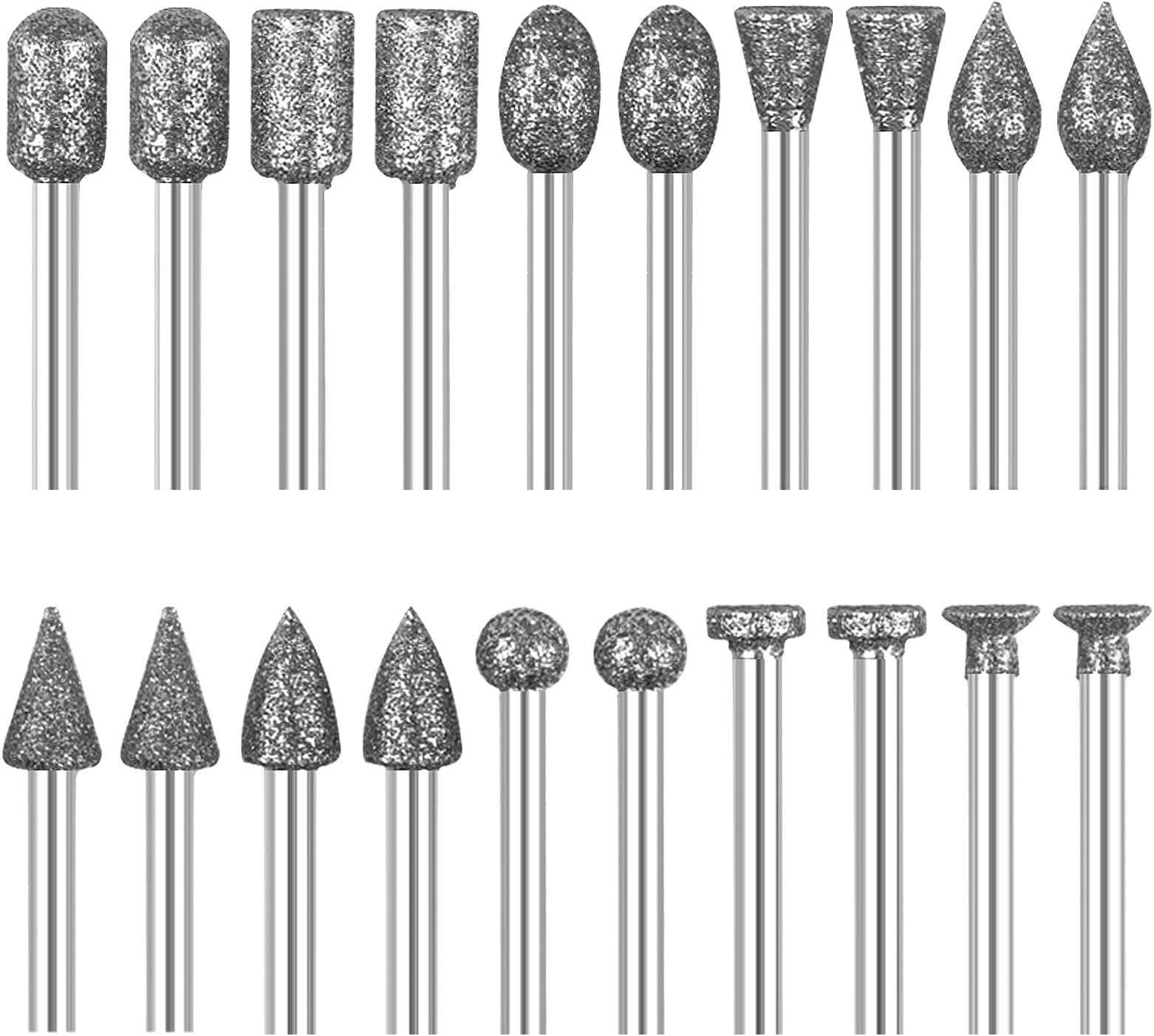 Amazon.com: CBRIGHT 1/8 Shank Diamond Grinding Burr Drill Bit,30pcs 120 ...