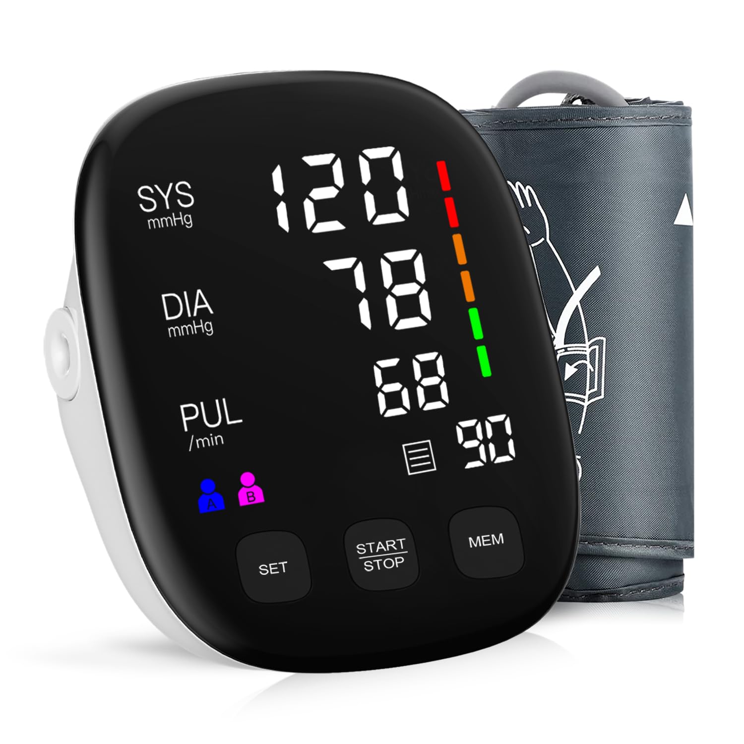 Buy Blood Pressure Machine, Automatic Blood Pressure Monitor Upper Arm ...
