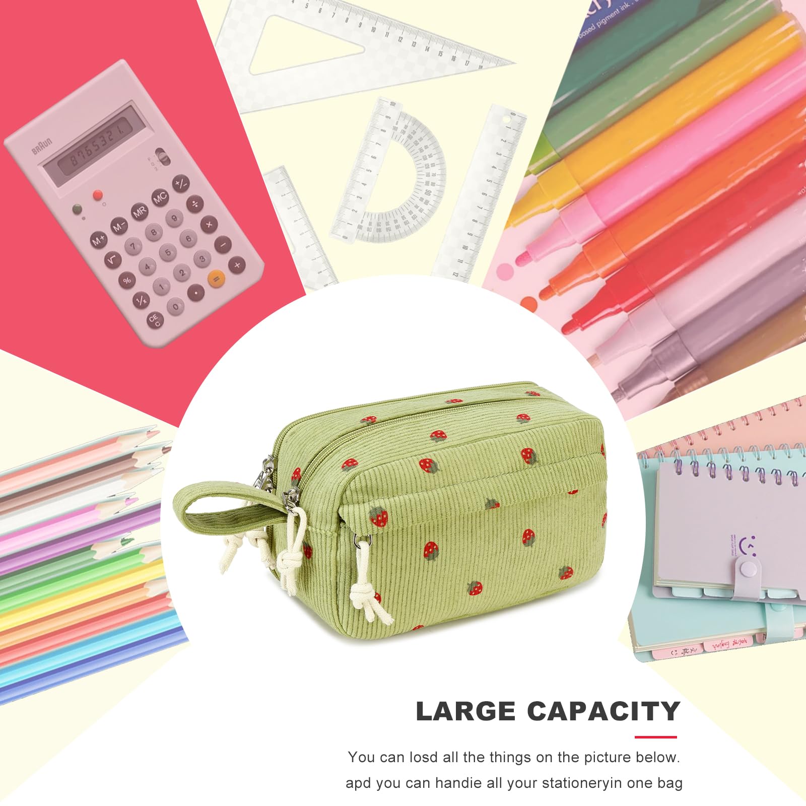 Snapklik.com : Bluboon Big Capacity Pencil Case Pencil Pouch Pen Case ...