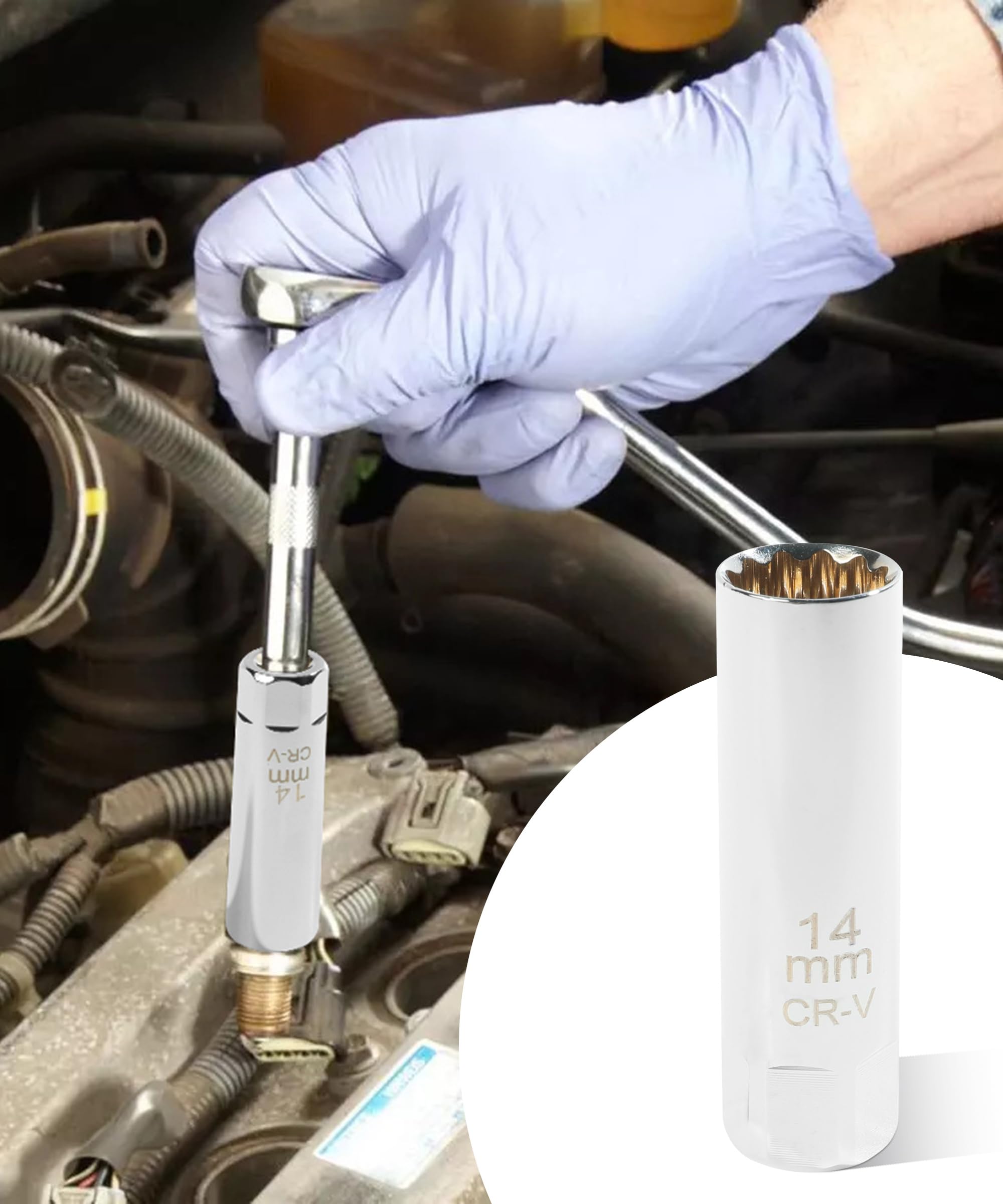 Amazon.com: UBOG Spark Plug Socket,14mm 16mm Thin Wall Magnetic Spark ...