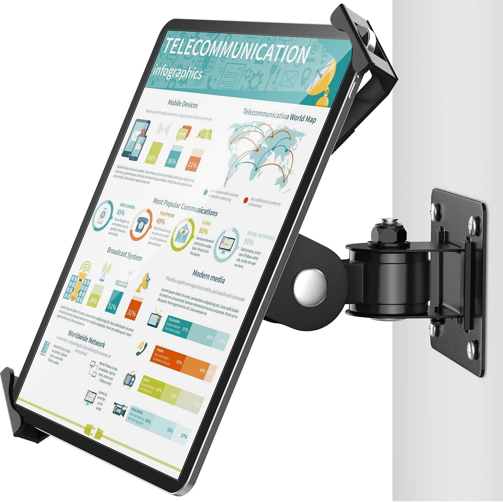 Amazon.com: AboveTEK Tablet Wall Mount -360° Rotation iPad Wall Holder ...