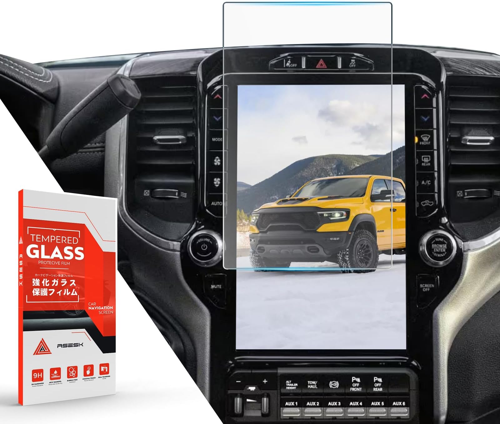 Amazon.com: Carwiner Compatible with Dodge Ram HD Screen Protector 12 ...