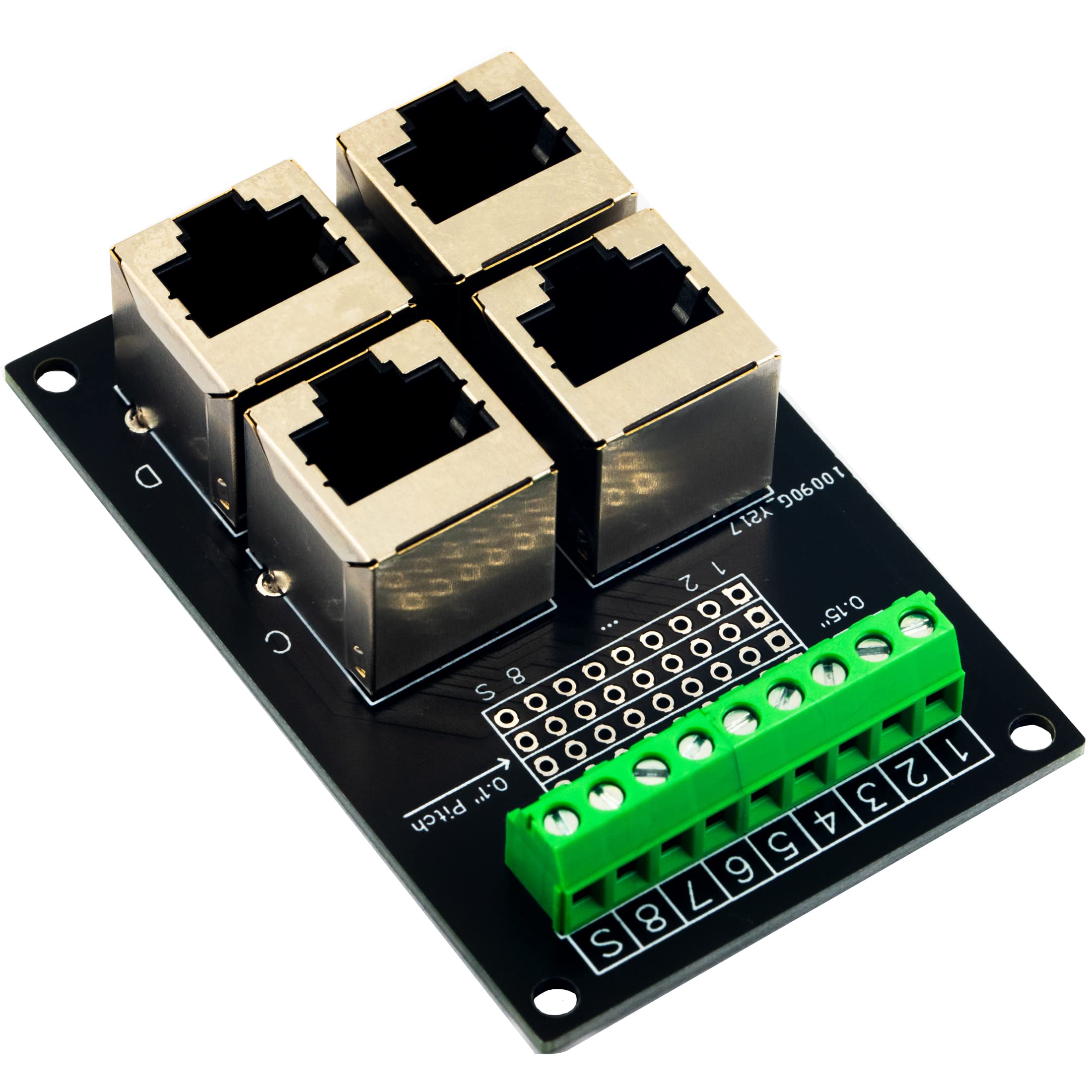 Snapklik.com : Risingsaplings RJ45 8P8C Jack 4 Way Buss Breakout Board ...