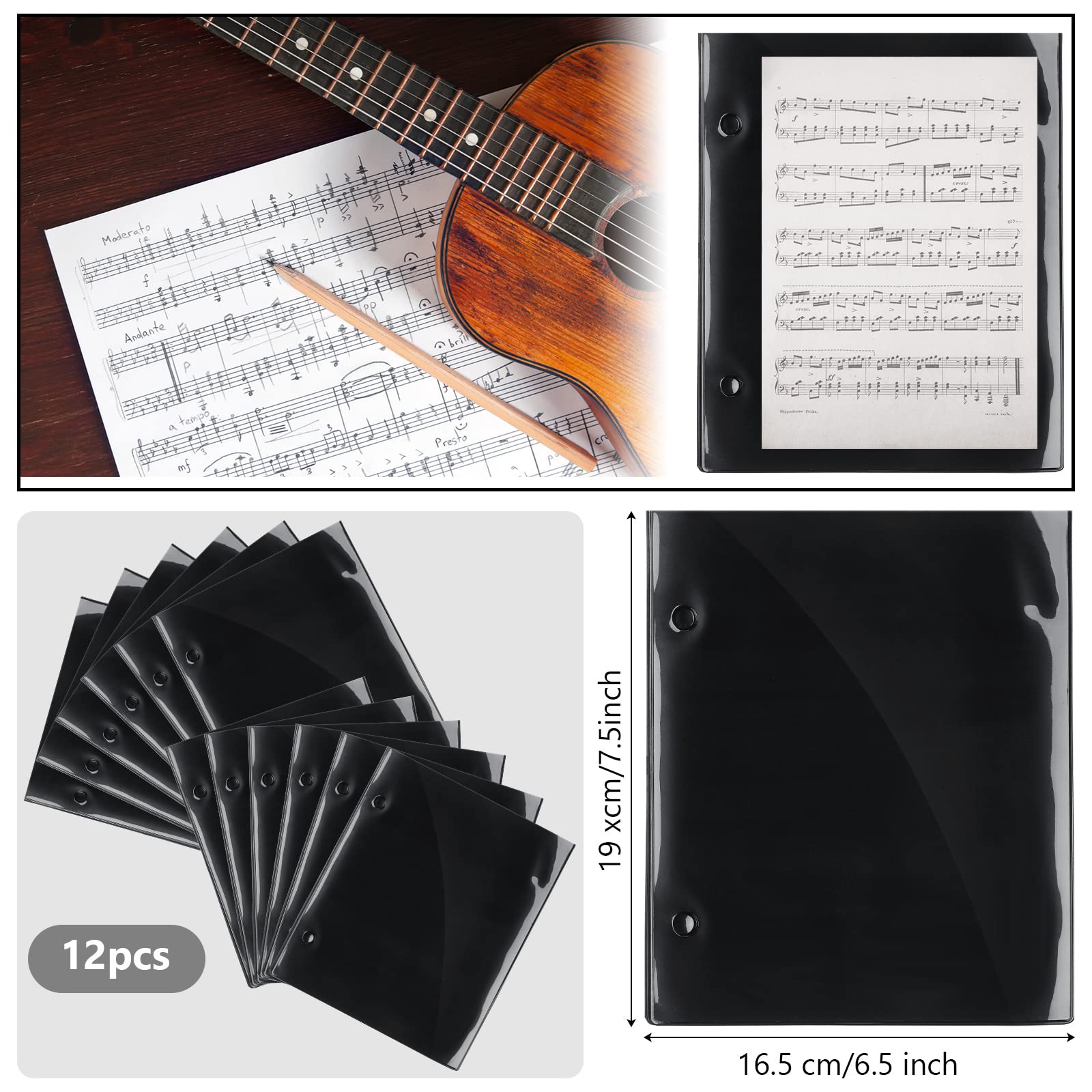 Snapklik.com : Outus 12 Pieces Flip Folder Pages Music Folder Marching ...