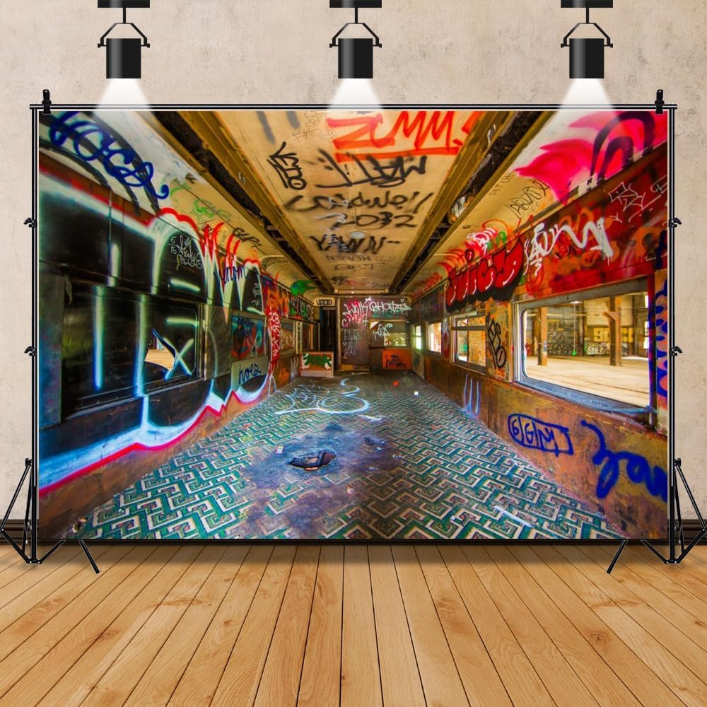 Amazon.com : Leowefowa 9x6ft Vinyl Hip Pop Photography Backdrop ...