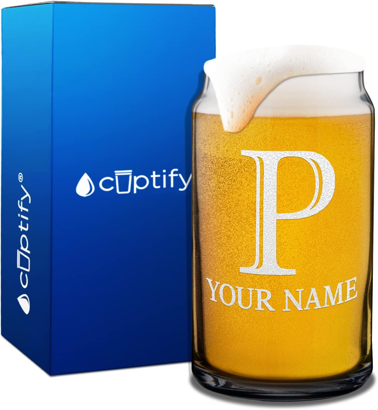 Vasos personalizados con monograma de letra inicial P grabados de 16 ...