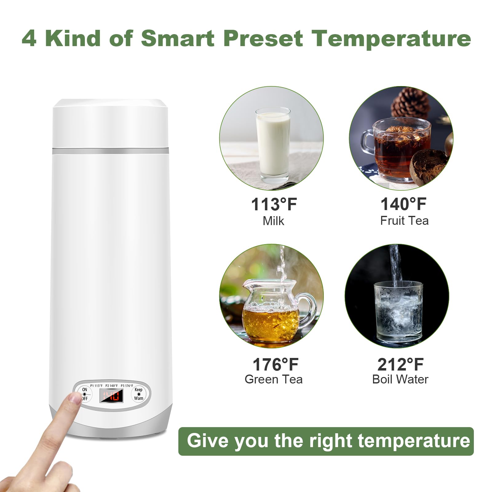 Travel Kettle, Dmyond 12.3Oz/ 350ML Portable Electric Kettle Small Water Boiler for Travel and ...