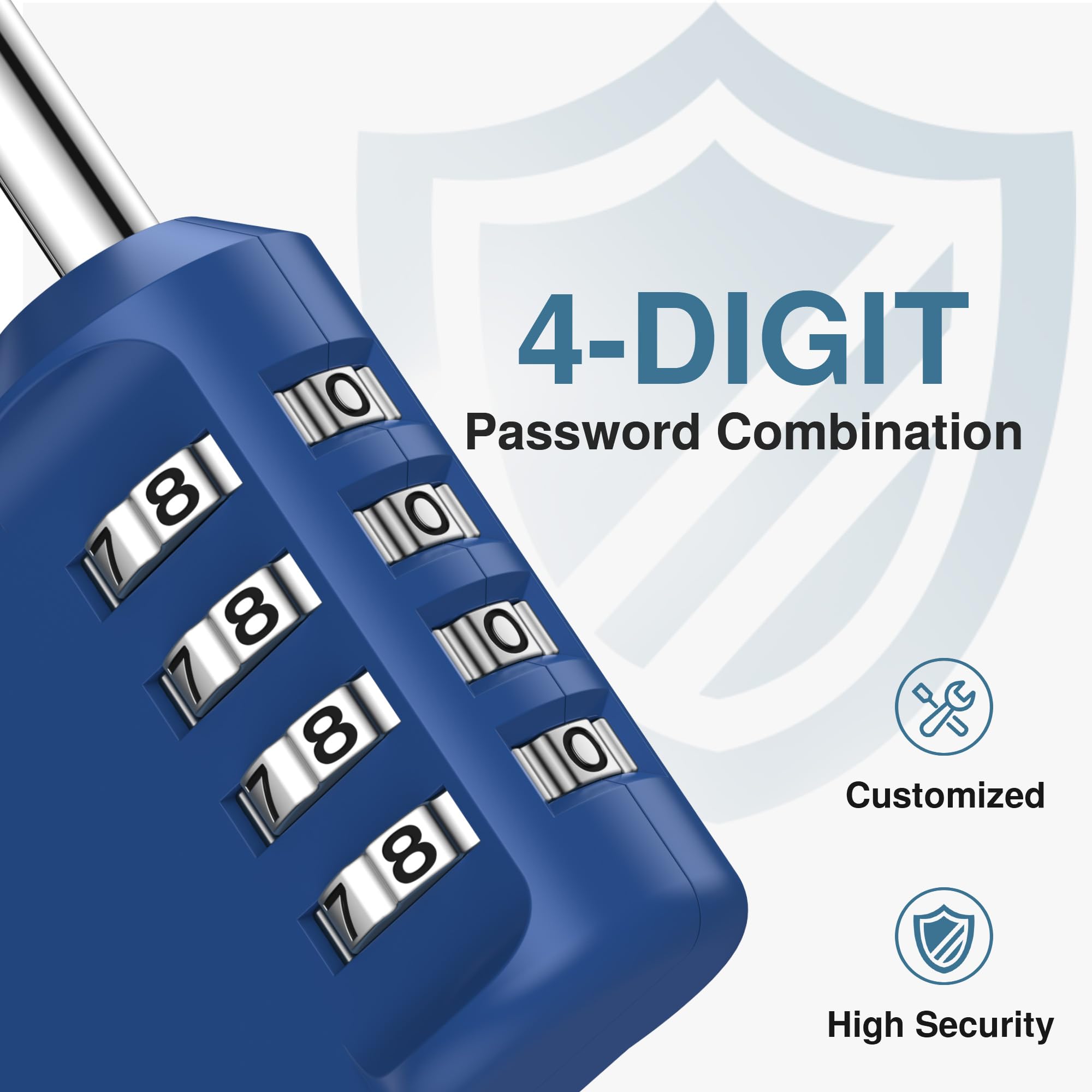 Snapklik.com : Puroma Combination Lock 4 Digit Waterproof Locker Locks ...