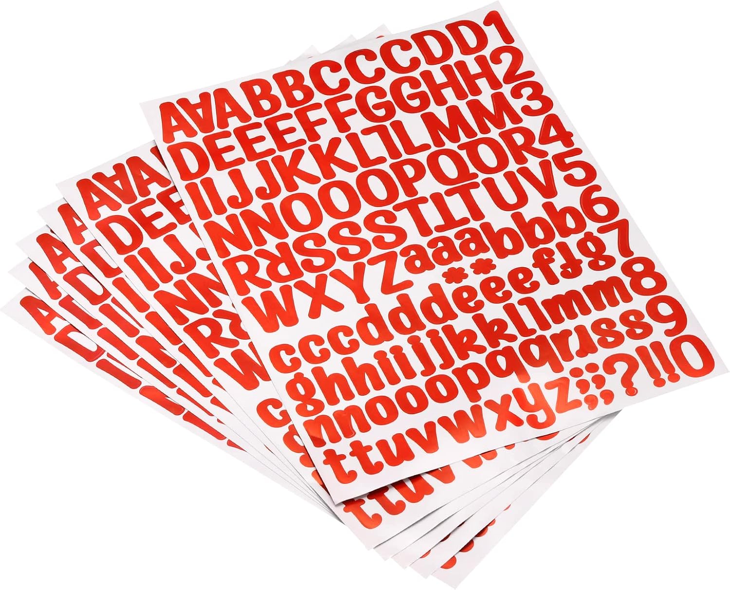 Amazon.com: PATIKIL Letter Alphabet Number Stickers, Glitter Red 1 ...