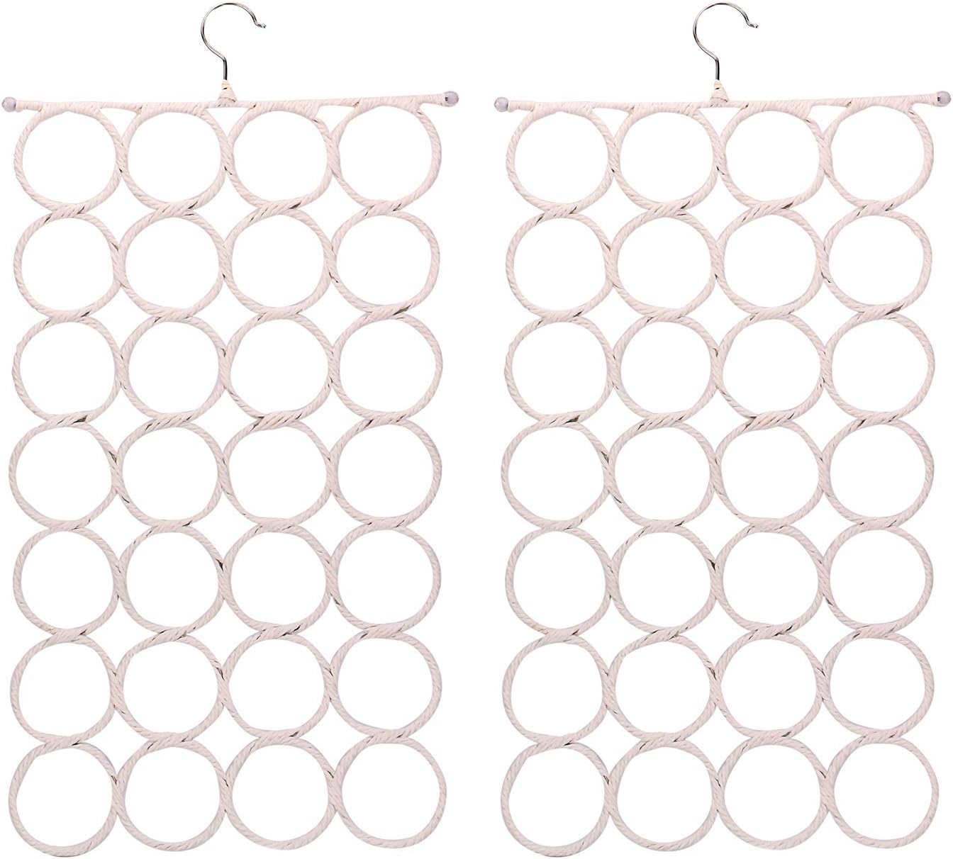 Amazon.com: 28 Loop Scarf Hanger Holder Closet Door Organizer Tie Belt ...