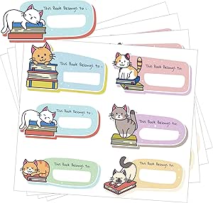 Amazon.com : This Book Belongs to Stickers 120 Pcs Animal Book Plates ...