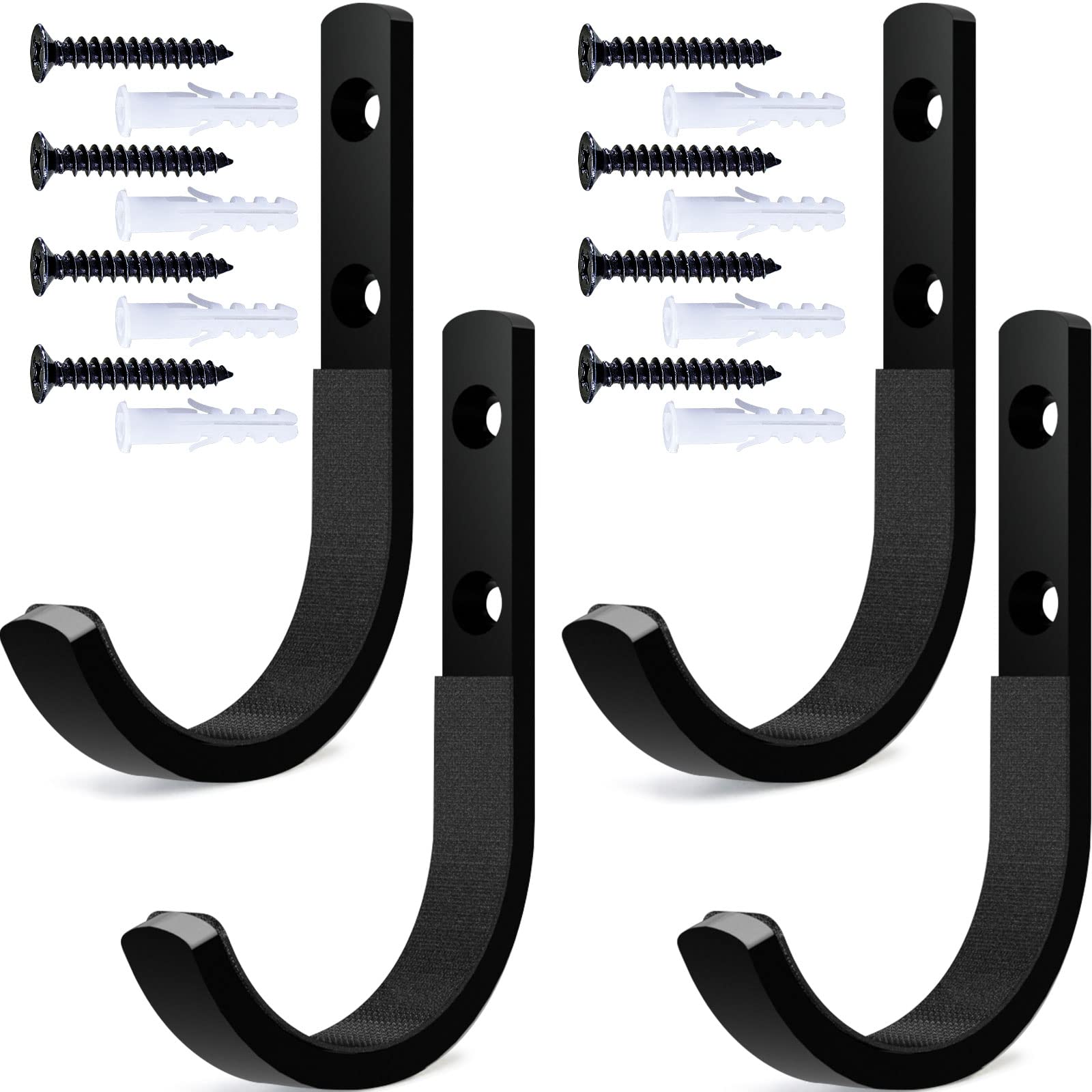 Snapklik.com : BOVPCAO 4 Pack Gun Rack Wall Mounts, Heavy-Duty Metal Hook