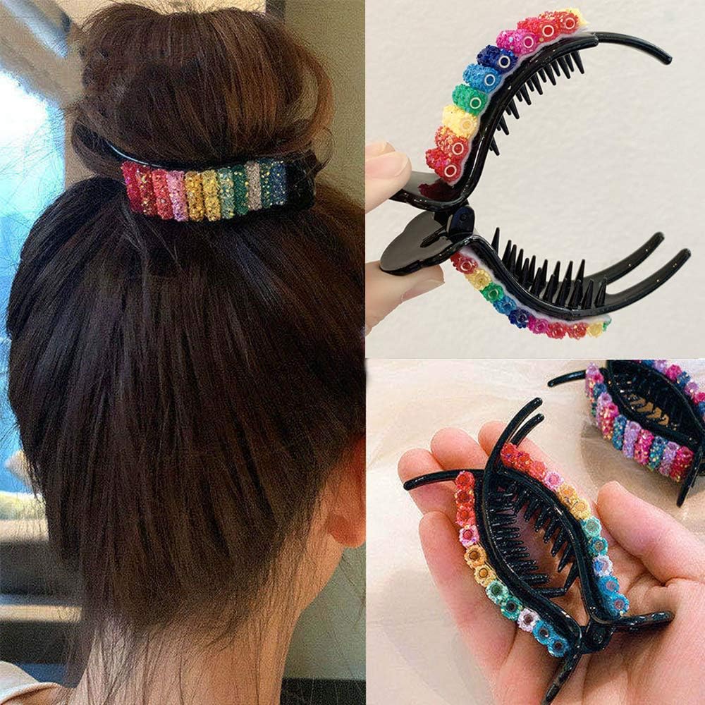 CHXIHome Rainbow Hair Claws for Women Girls Hair Holder Clip, Hairpin ...