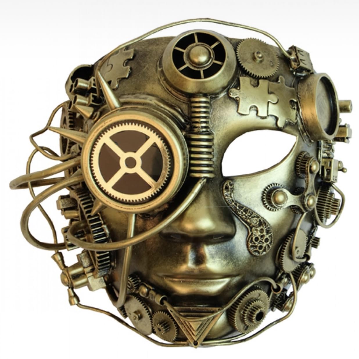 Masc Robot Steampunk Full Latex Helmet Steampunk Carnival Robot Mask