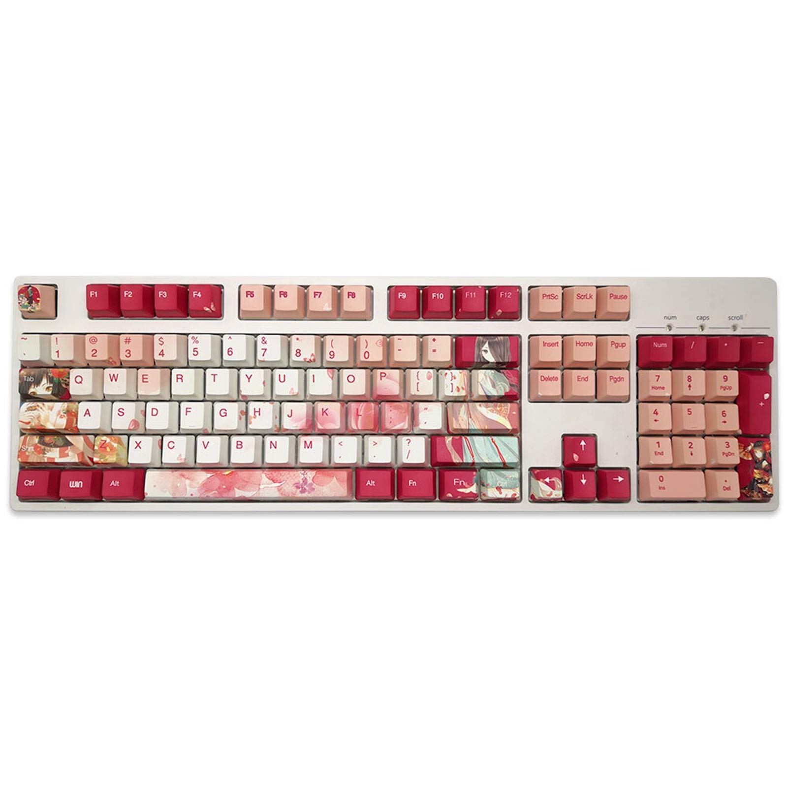 Buy 108key PBT Ahegao Keycaps Dye Sublimation Hot Swappable OEM Profile ...