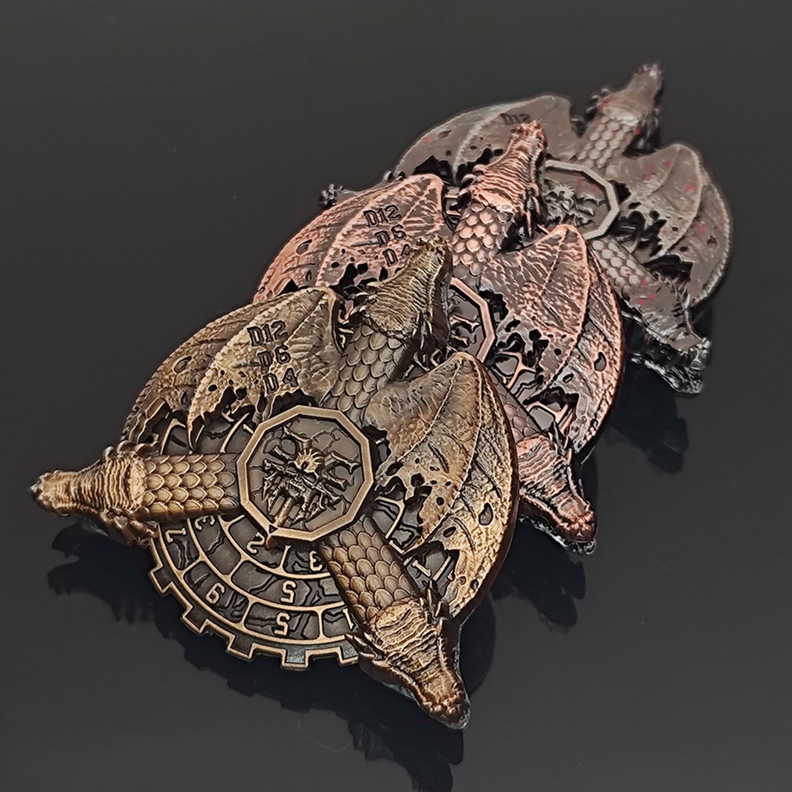 DND Dice Tower Guardian Dragon Dice Spinner - 7-in-1 Metallic With Gift ...