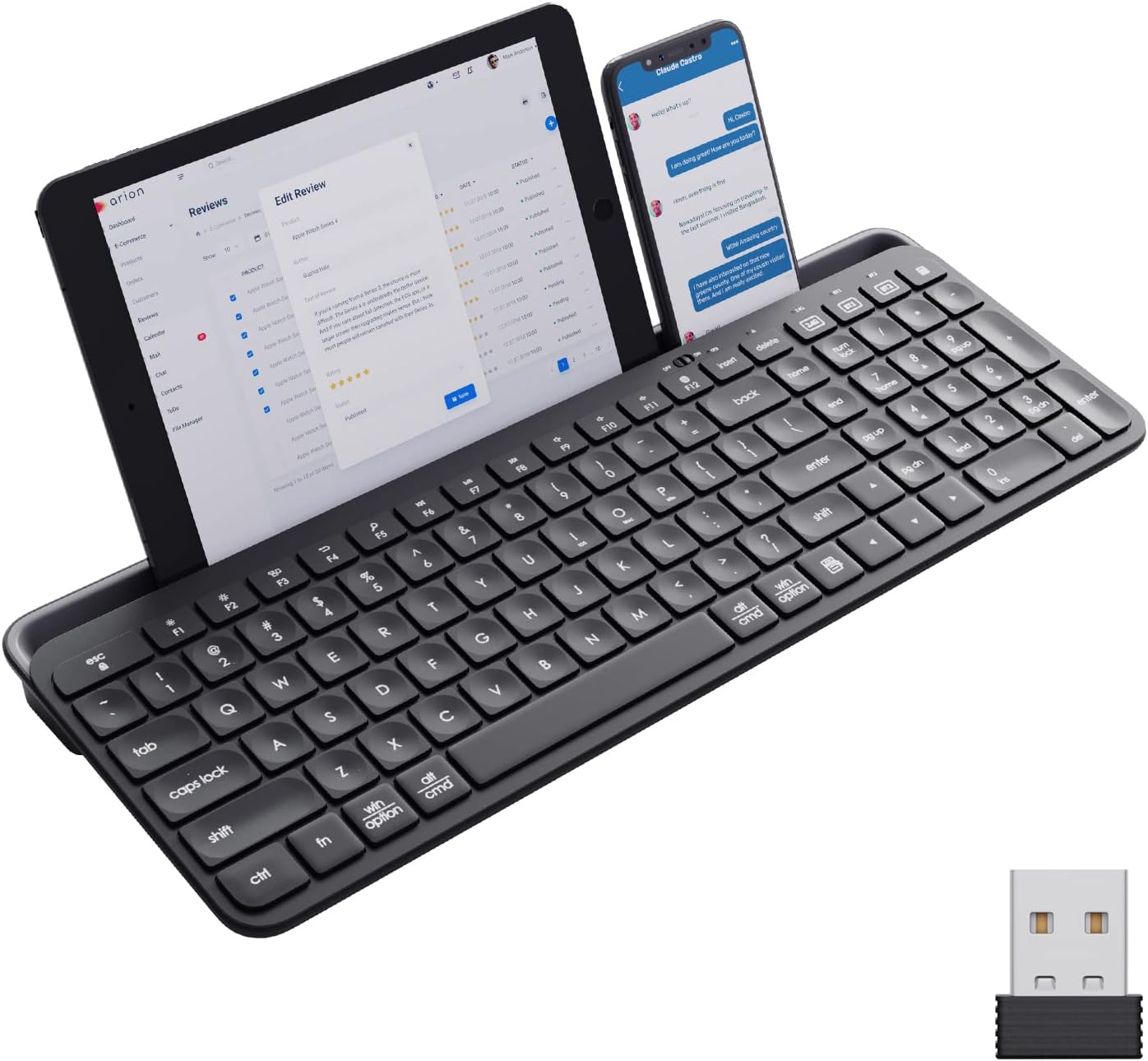 Amazon.com: DOBE FOMIS ELECTRONICS Multi-Device Bluetooth Keyboard for ...