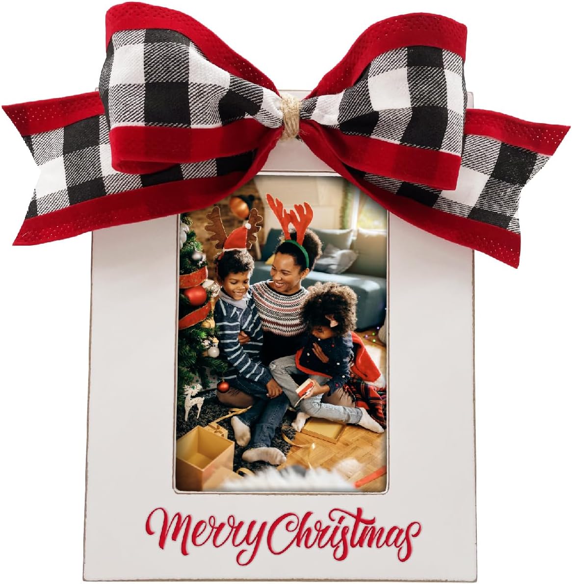 Amazon.com - MENORCA Christmas Picture Frame 4x6 MDF, Xmas Photo Frame ...