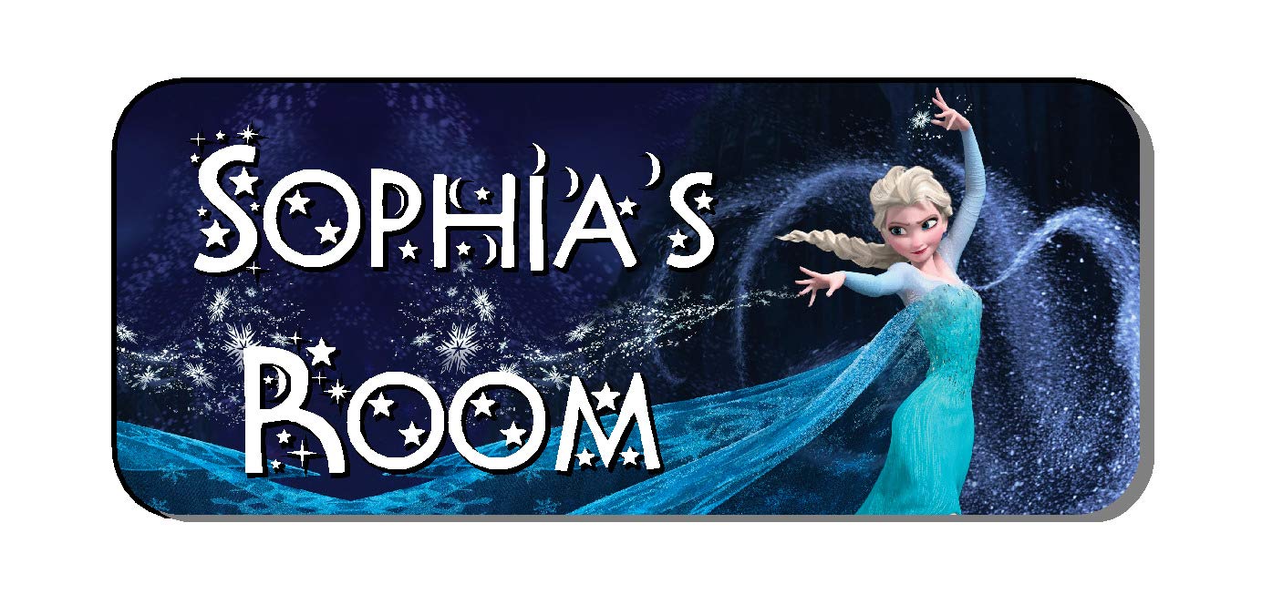 Solo Signs UK Frozen Elsa Door Plaque - Princess Personalised Childrens ...