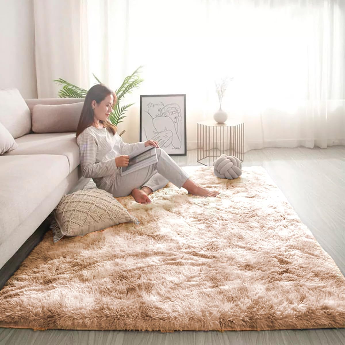 COOSEON Tapetes Sala Moderno Alfombra Recamara Grande Alfombra Felpa ...