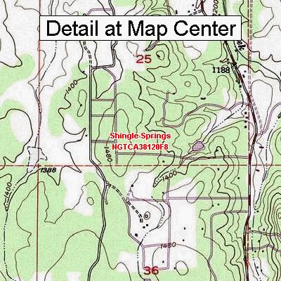 Amazon.com : USGS Topographic Quadrangle Map - Shingle Springs ...