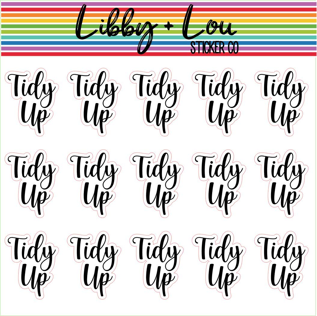 Amazon.com: Tidy Up Planner Stickers | Libby and Lou Sticker Co : Arts ...