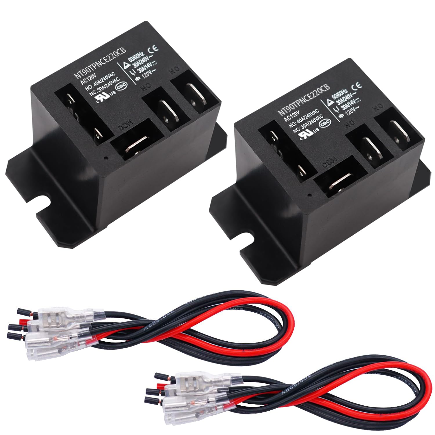 Tnisesm 2PCS Sealed Power Relay SPDT AC120V Coil, 20 Amp 120 VAC with ...