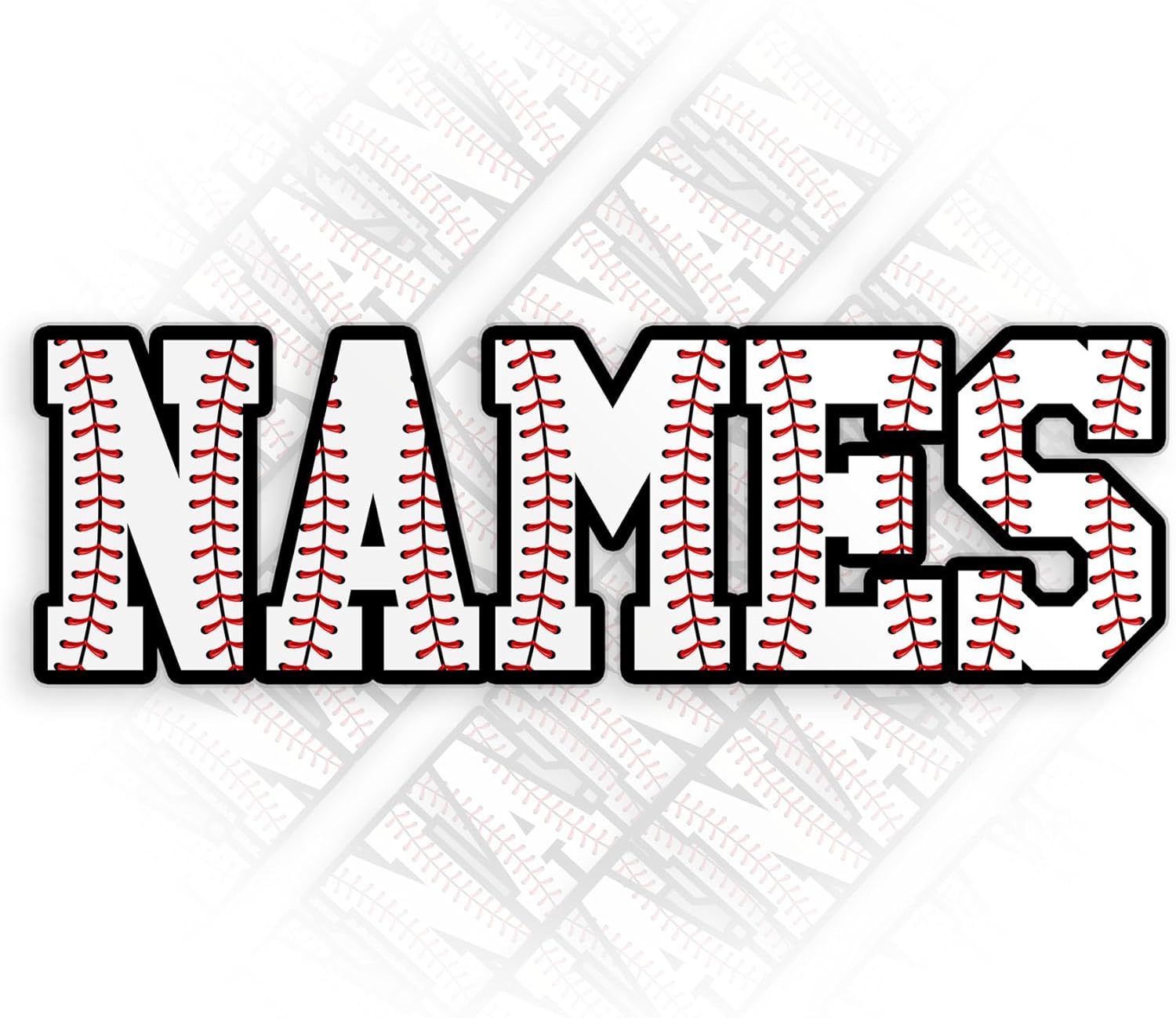 Amazon.com: Custom Name Baseball Sticker Personalized Baseball Softball ...