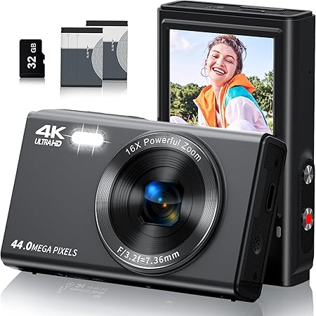 Amazon.co.jp: Digicam HD 4K Kids Camera Condigi - 44 Megapixel Small ...