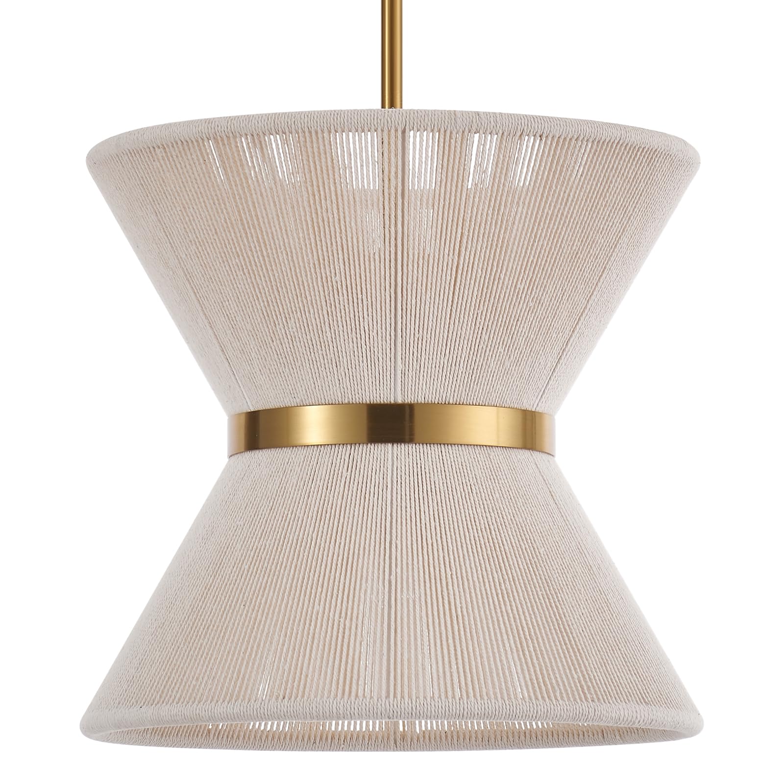 ELYCCUPA Hand Woven Boho Pendant Light Coastal Mini Modern Chandelier ...