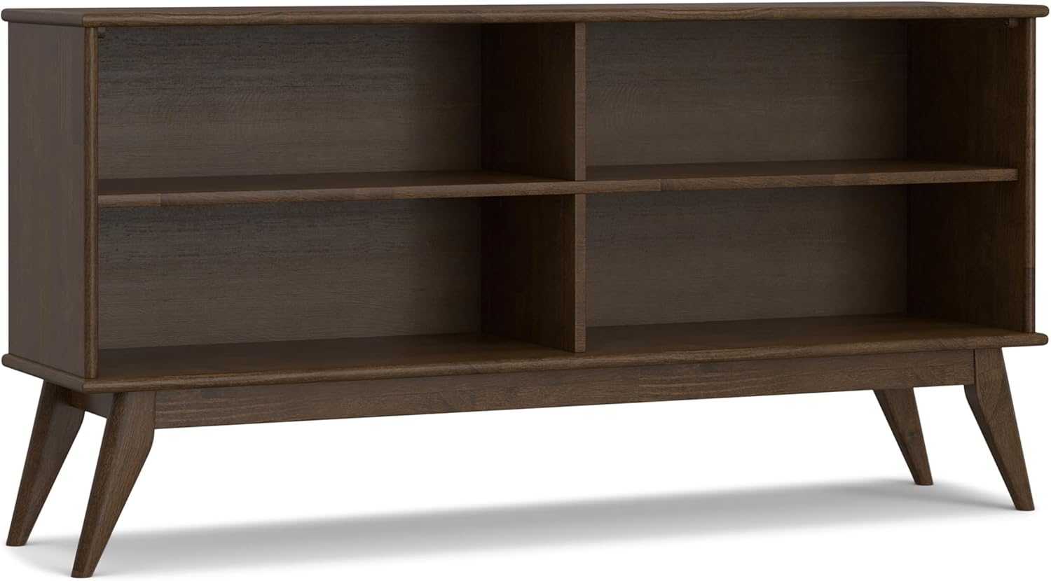 Amazon.com: SIMPLIHOME Draper Bookcase - 30 inch Tall Solid Hardwood ...