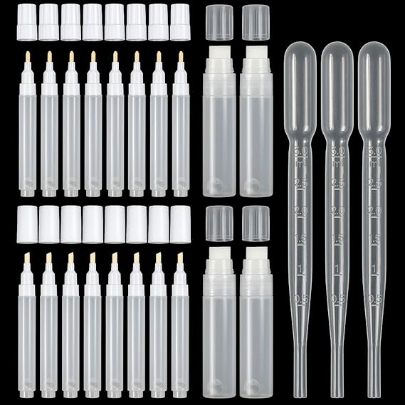 Amazon.com: 20 Pcs Empty Fillable Pen 3 mm 6 mm 15 mm, Refillable ...