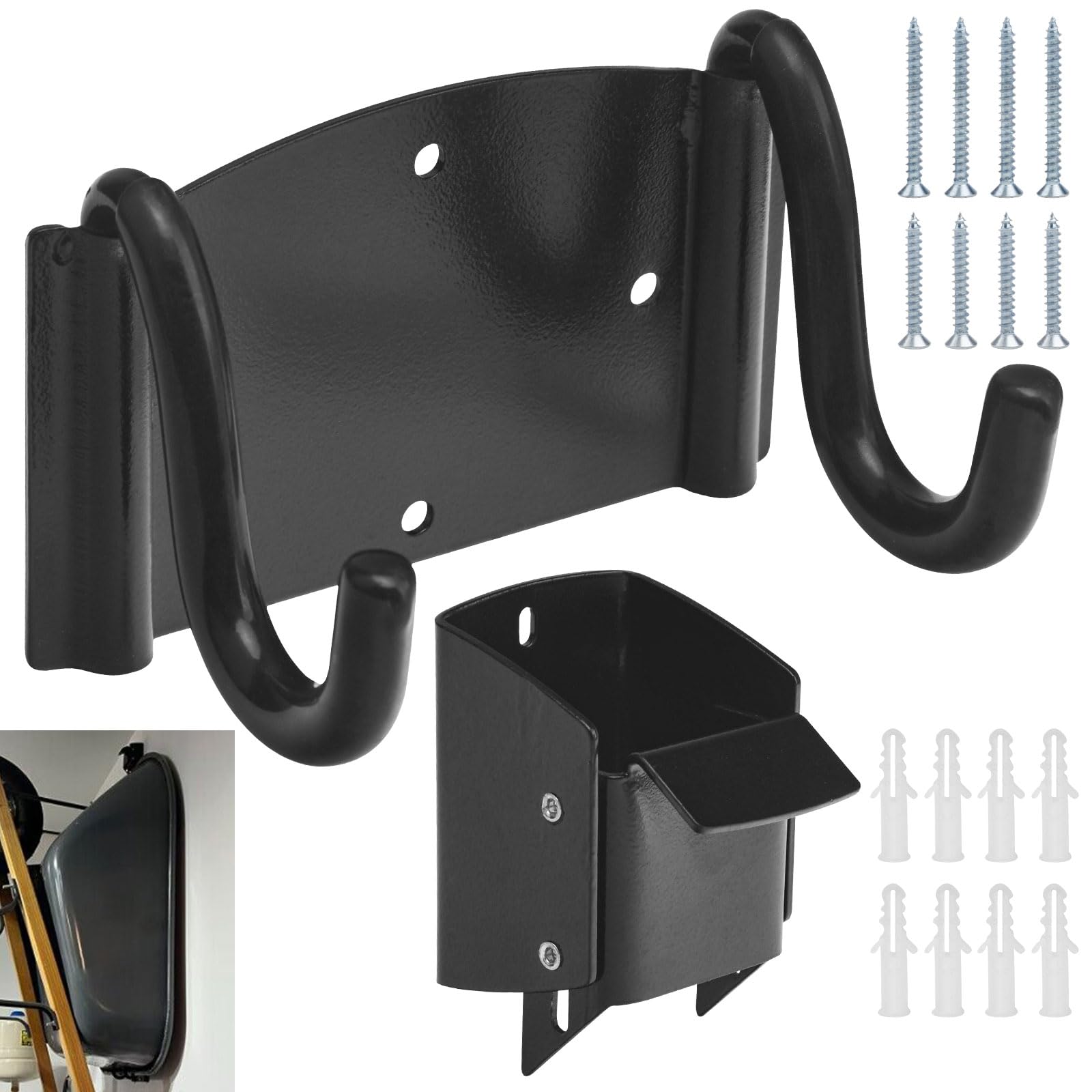 Snapklik.com : AMTHKNO Wheelbarrow Storage Bracket/Hook - 90 Lbs Capacity