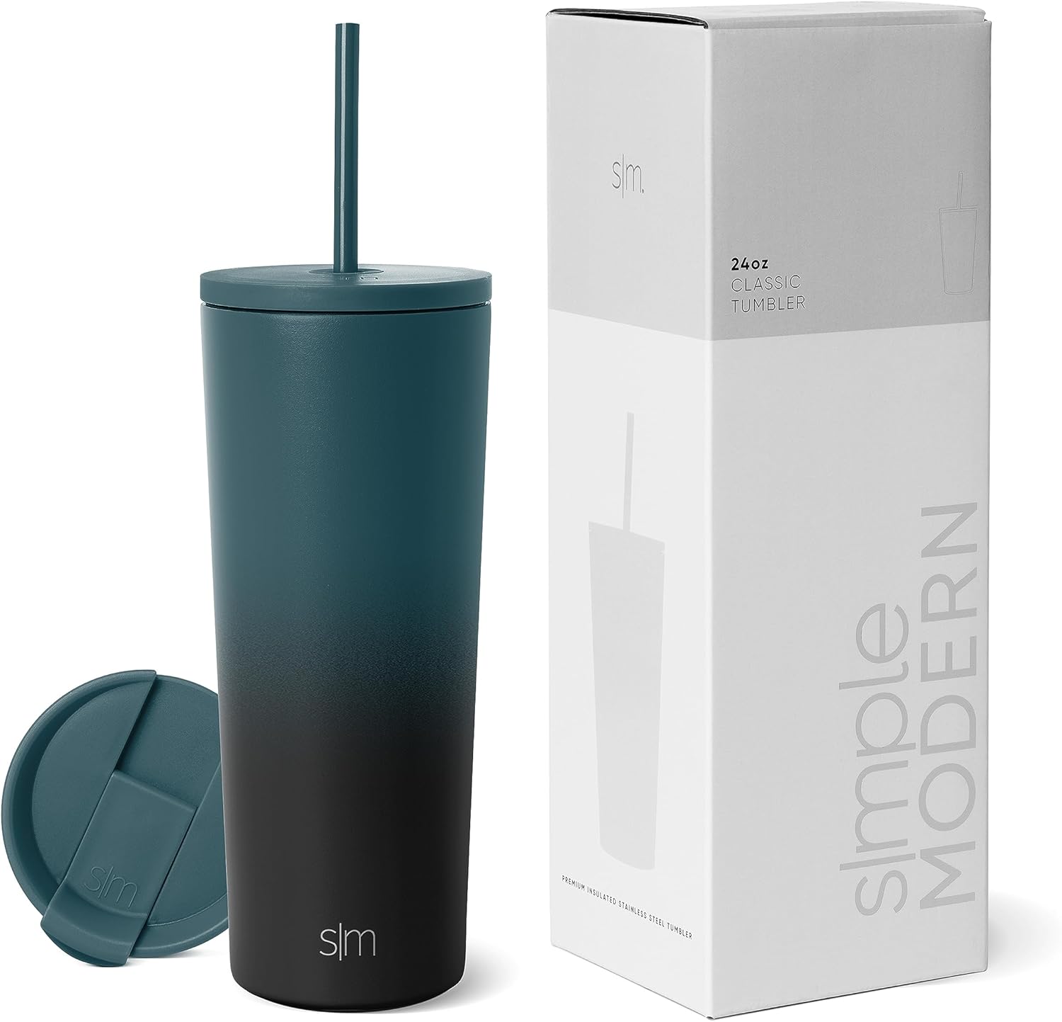 Amazon.com: Simple Modern Insulated Tumbler with Lid and Straw | Iced ...