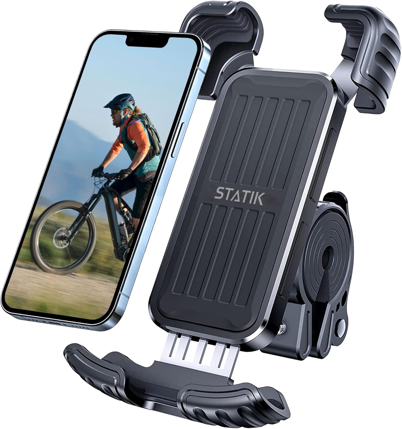 Amazon.com: Statik Universal Motorcycle Phone Mount, Bike Phone Holder ...
