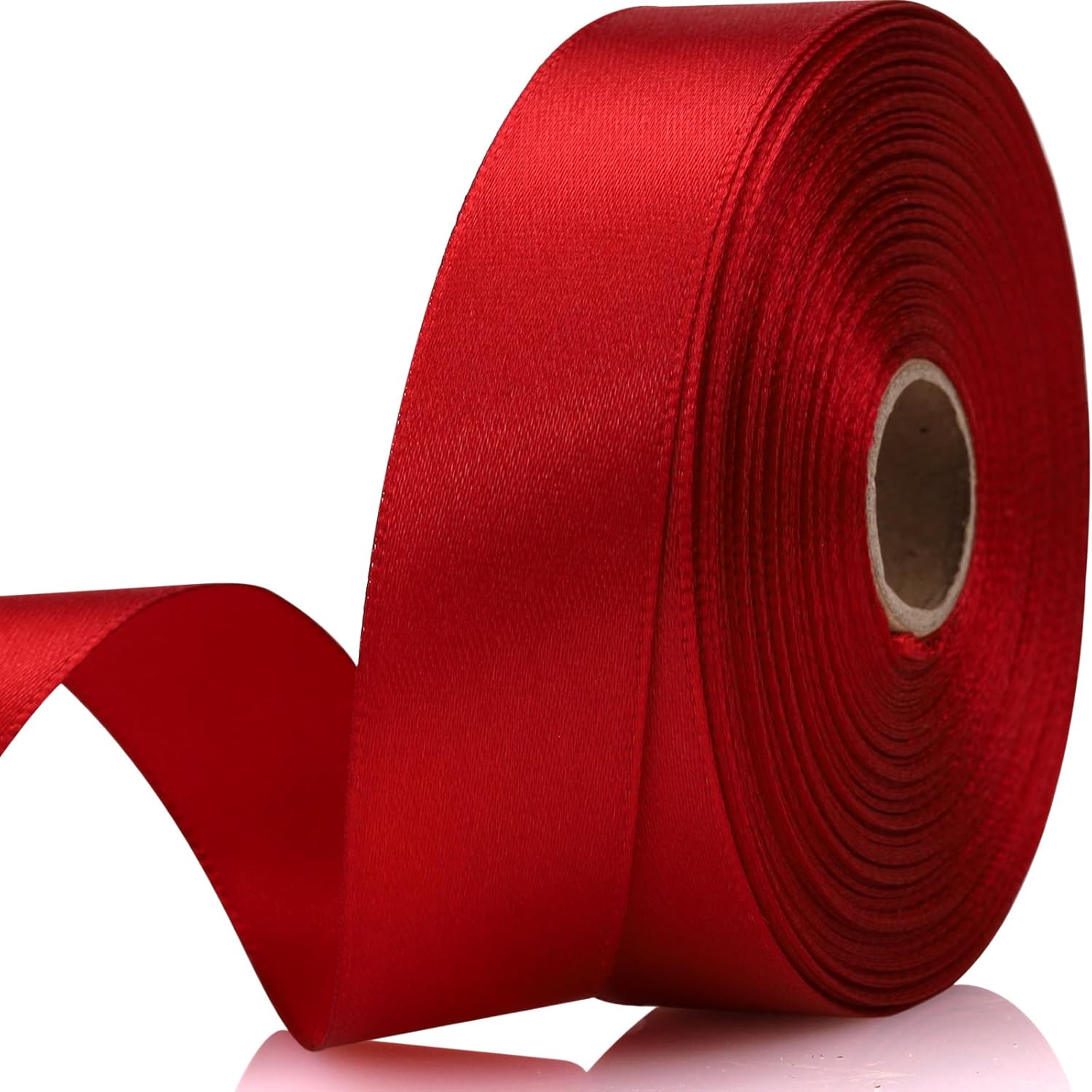 Amazon.com: NISDOCF Wine red Ribbon 7/8 Inch 30 Yards Satin Craft ...