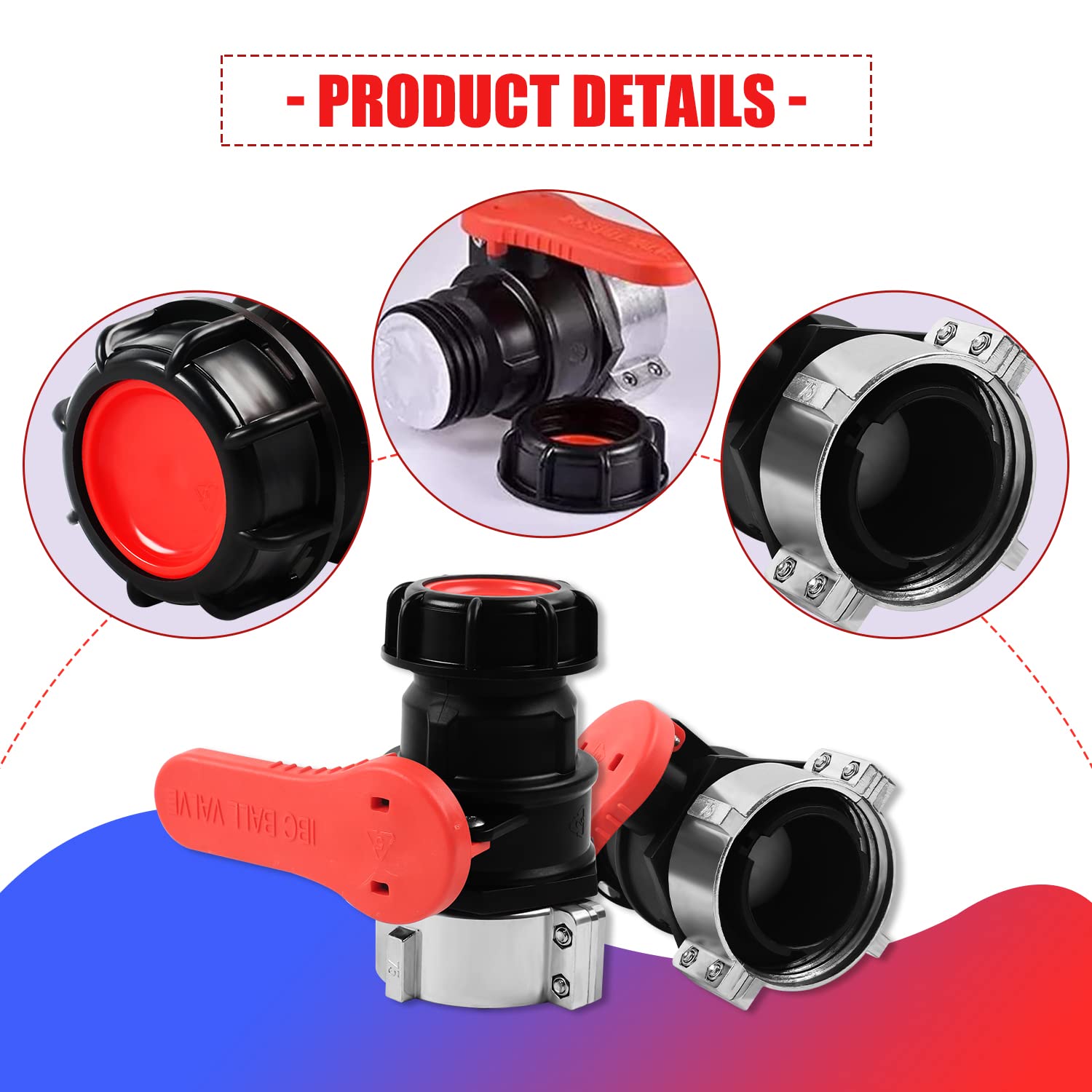 Snapklik.com : 75mm IBC Tote Adapter, IBC Tote Valve, IBC Tank Coarse ...