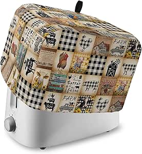Amazon.com: Toaster Dust Cover with Pockets, Farmhouse Retro Rooster ...
