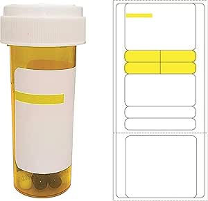 Amazon.com : Prescription Bottle Label Easy Peel Zebra Thermal 4" x 8.5 ...