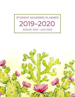 Student Academic Planner 2019-2020: Fun, Cactus Design School ...