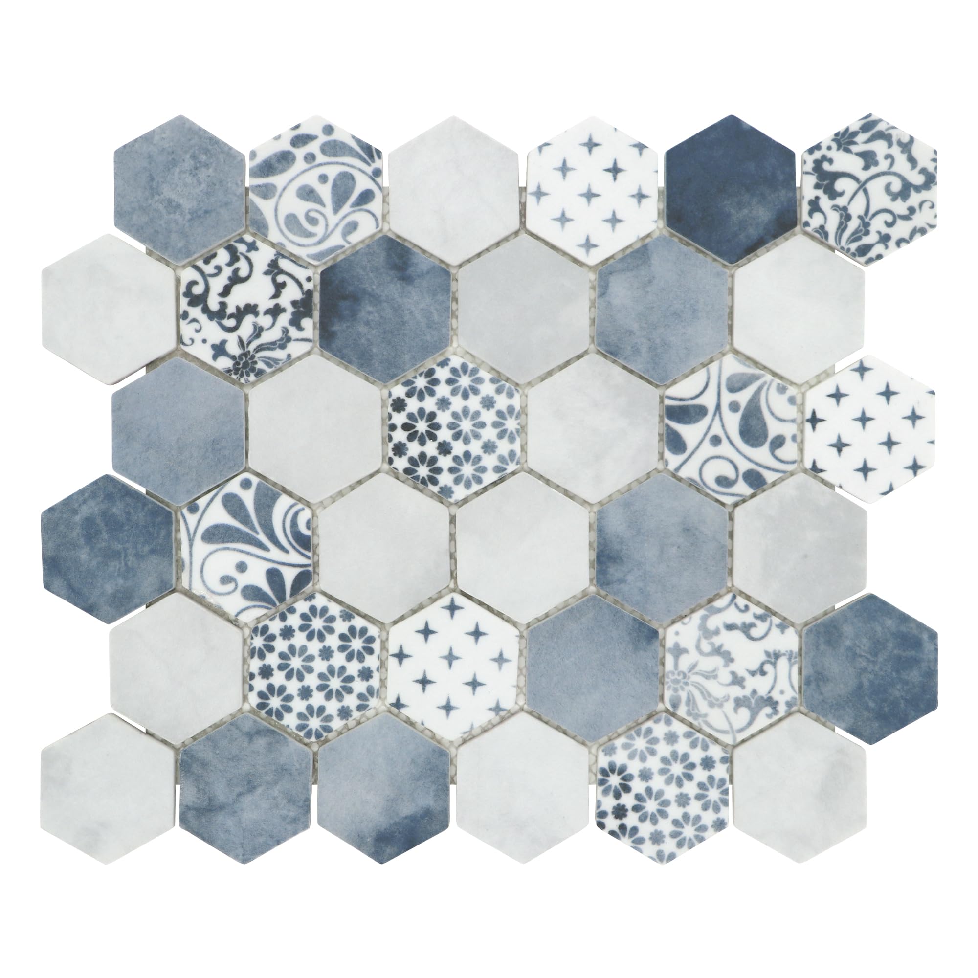 Azulejo De Piso De Mosaico Hexagonal Suministros De Azulejos De