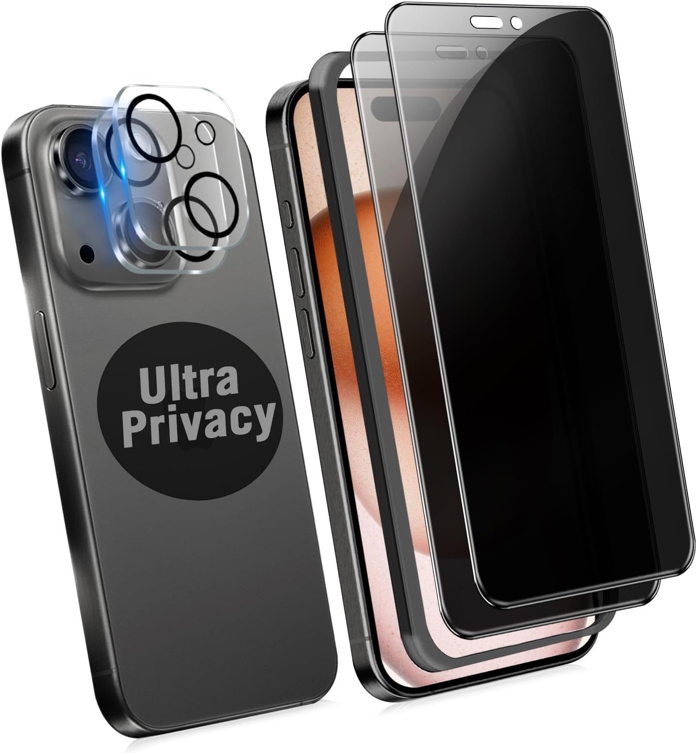 Amazon.com: EZ-GLAZ-4 Pack for iPhone 15 Plus/iPhone 16 Plus Privacy ...