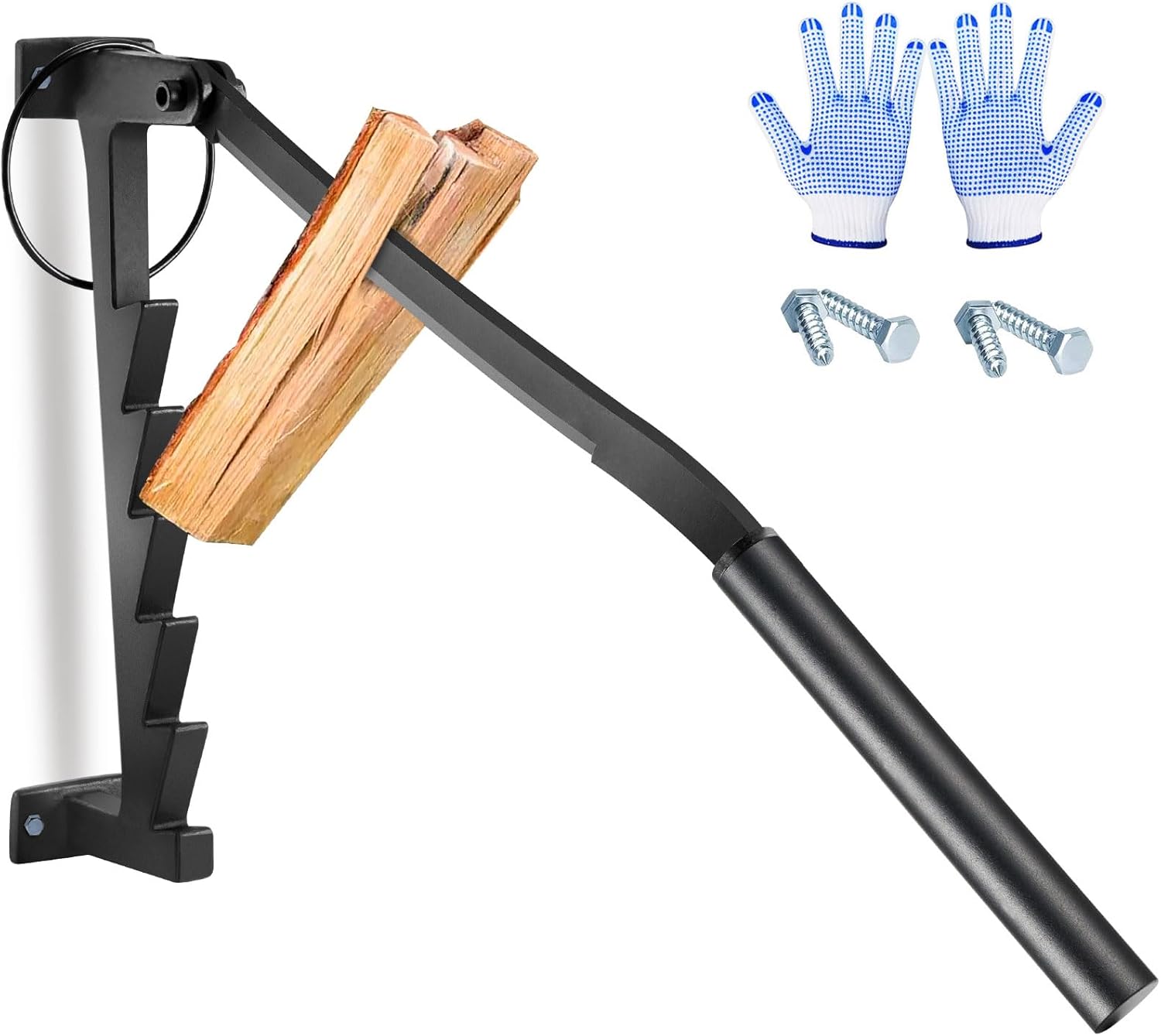 Manual Wood Splitter Wall Mount Firewood Splitter Safe Ignition ...