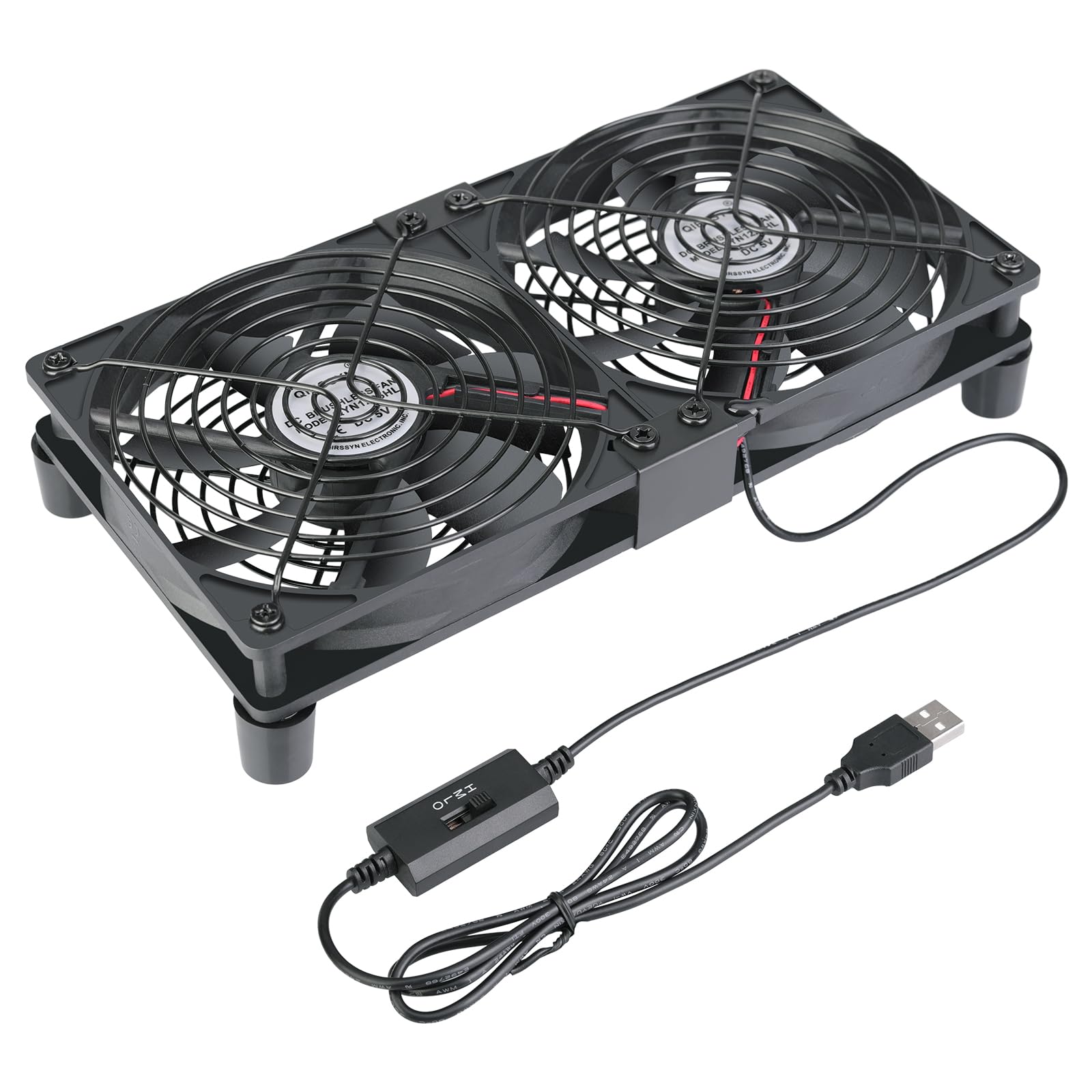 Amazon.com: Qirssyn 5V Powered Electronic Cooling Fan with Speed ...