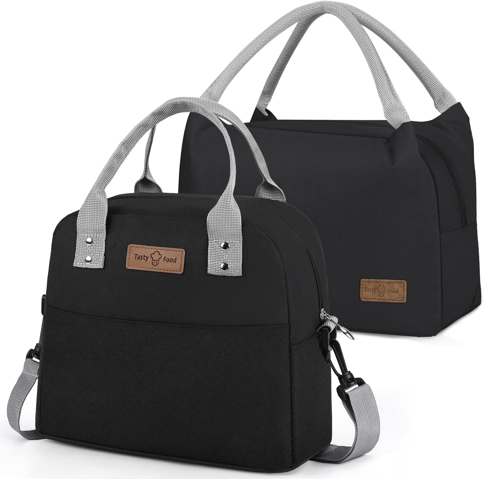 Lonchera para mujer y hombre 2 PCS impermeable Bolsa de almuerzo aislada para mujer bolsa de ...