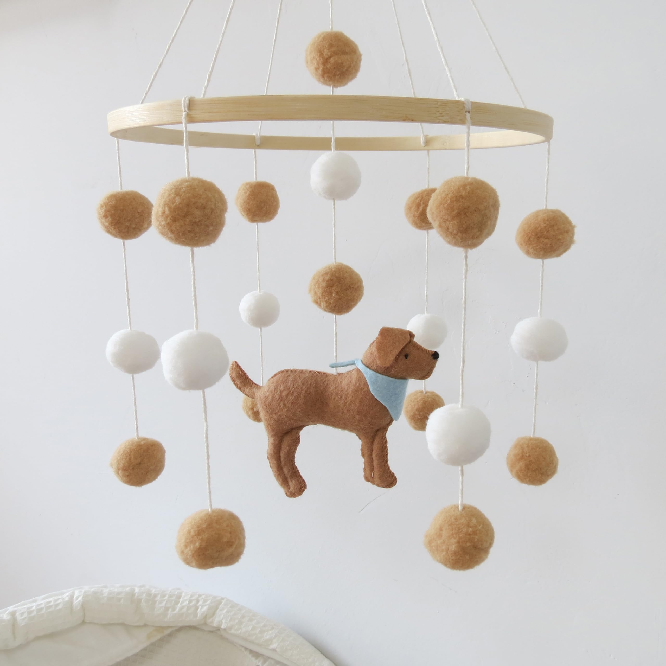 Amazon.com : Baby Crib Mobile for Boys Girls Dog Theme Baby Mobile for ...