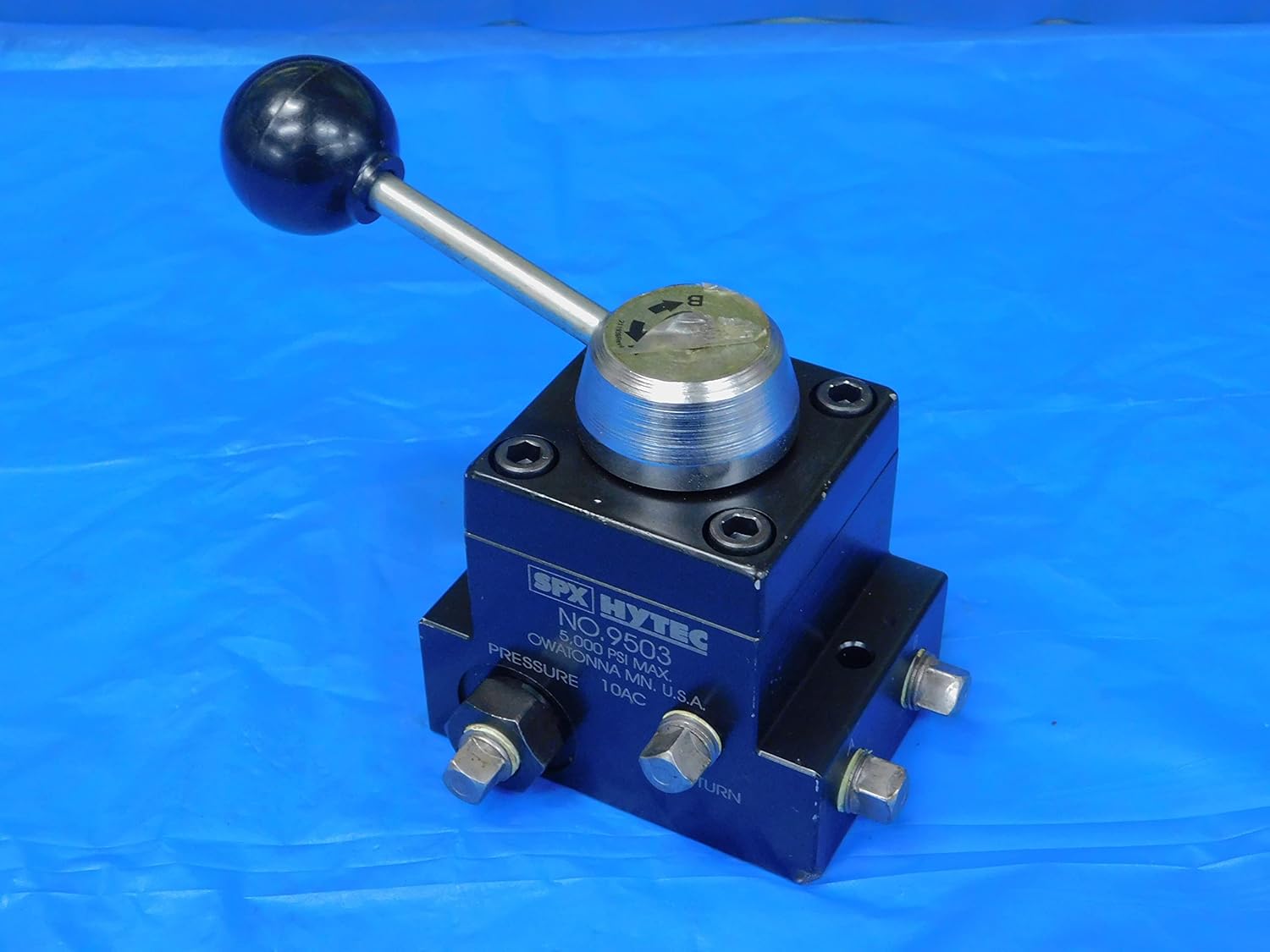 SPX HYTEC NO. 9503 Remote Mounted Control Valve 5,000 MAX PSI 3-Way / 4 ...